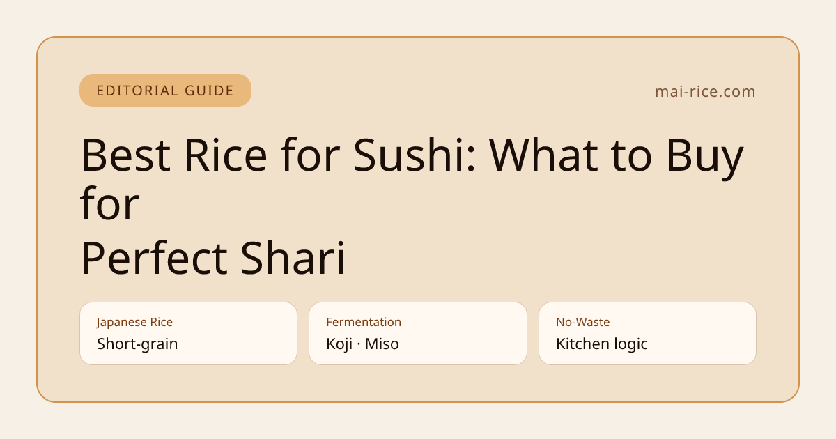 Best Rice for Sushi: What to Buy for Perfect Shari